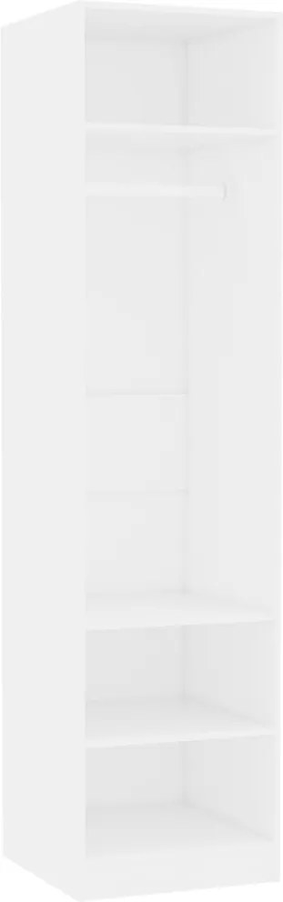 Šatní skříň Mapleton - dřevotříska - 50x50x200 cm | bílá