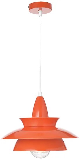 ACA DECOR Závěsné retro svítidlo Mia Orange Ø 33 cm