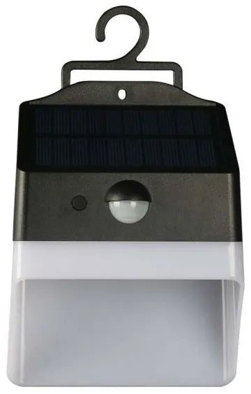 LED Solární nástěnné svítidlo se senzorem LED/2W/3,7V 4000K IP65 1200 mAh
