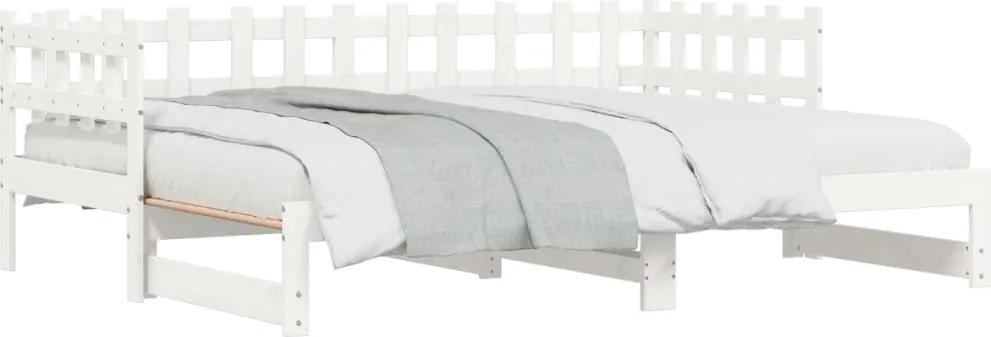 vidaXL Výsuvná postel 2x (90 x 190) cm masivní borovice [840392] Barva: Černá