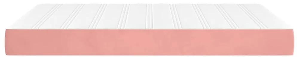Petromila Taštičková matrace růžová 140 x 190 x 20 cm samet