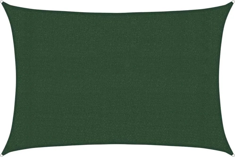 Plachta proti slunci 160 g/m² tmavě zelená 3 x 4,5 m HDPE 311458