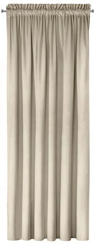 Design 91 Záclona 140x270 Rosa světle béžový velur připravená na pásku D91