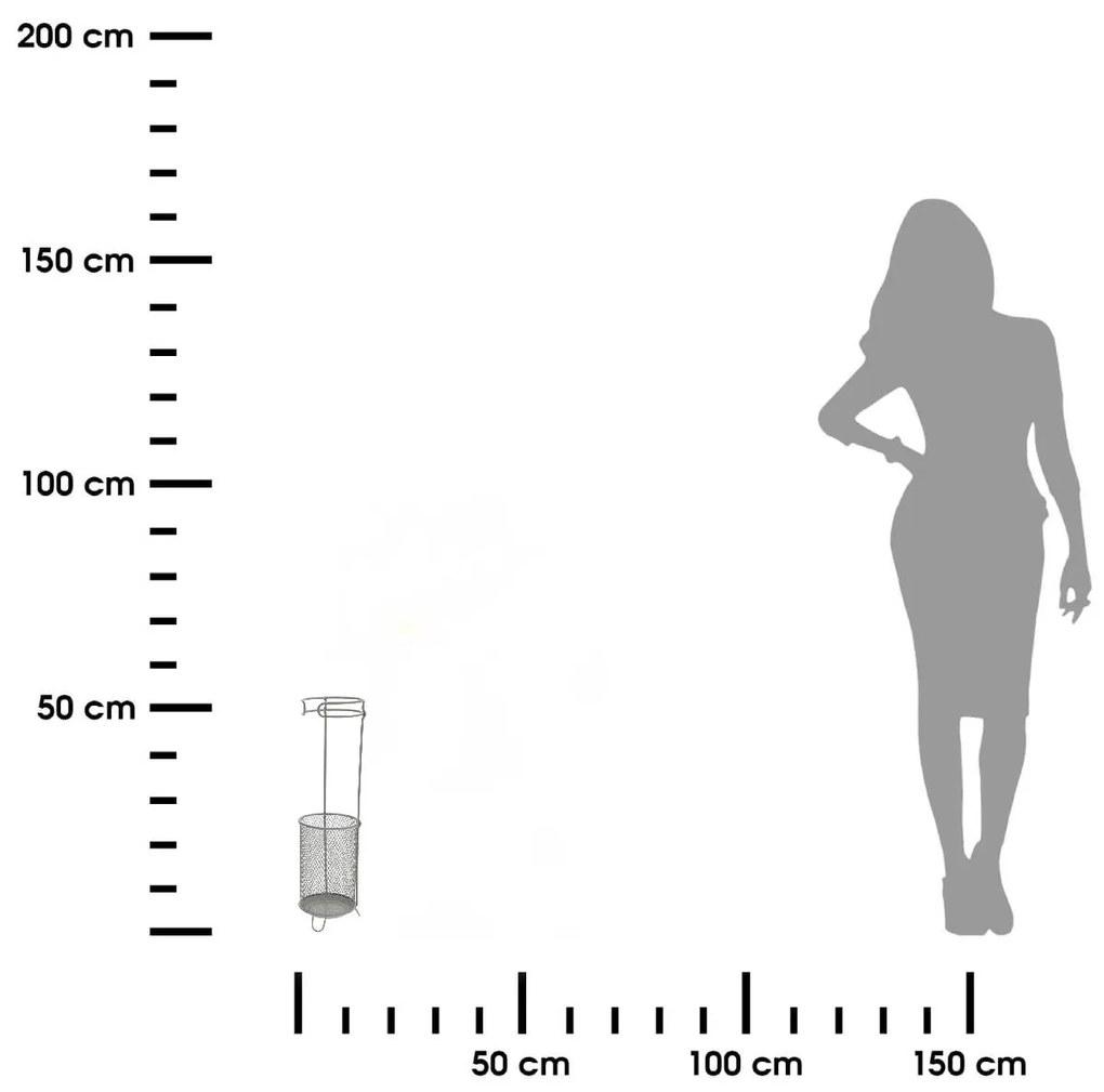 Kovový stojan na deštníky June Beige, 50x18 cm