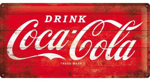 Postershop Plechová cedule - Coca-Cola (Logo) 25x50 cm