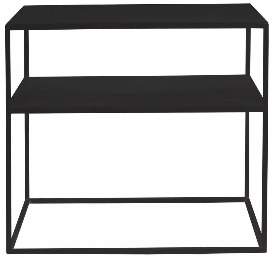 Nordic Design Černý kovový konferenční stolek Moreno II. 50 x 50 cm