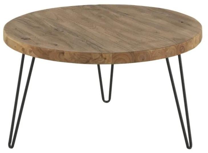 Konferenční stolek s deskou z jilmového dřeva Geese Camile, ⌀ 71 cm