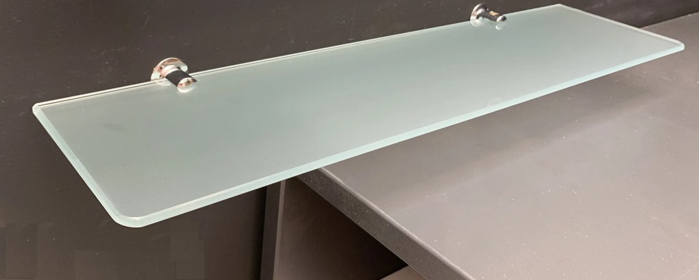 Polička COVER glass S 50 x 12 cm ze satinovaného skla, bez úchytů 100-111