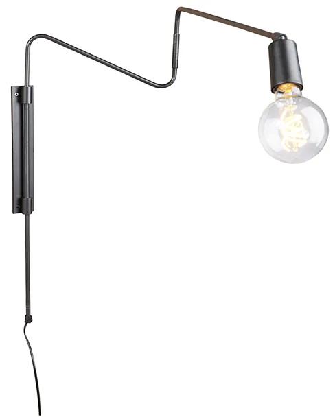 Průmyslová nástěnná lampa antracitová otočná 110 cm - Serpenti