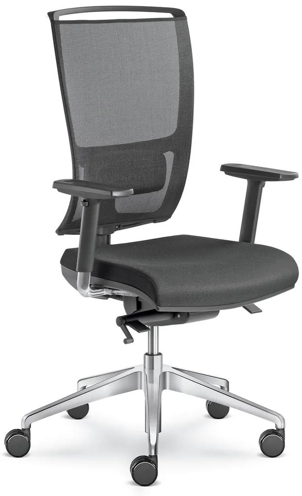 LD seating Lyra Net 200-SYS-F80-N6 - Kancelářšká židle  - koženka šedá