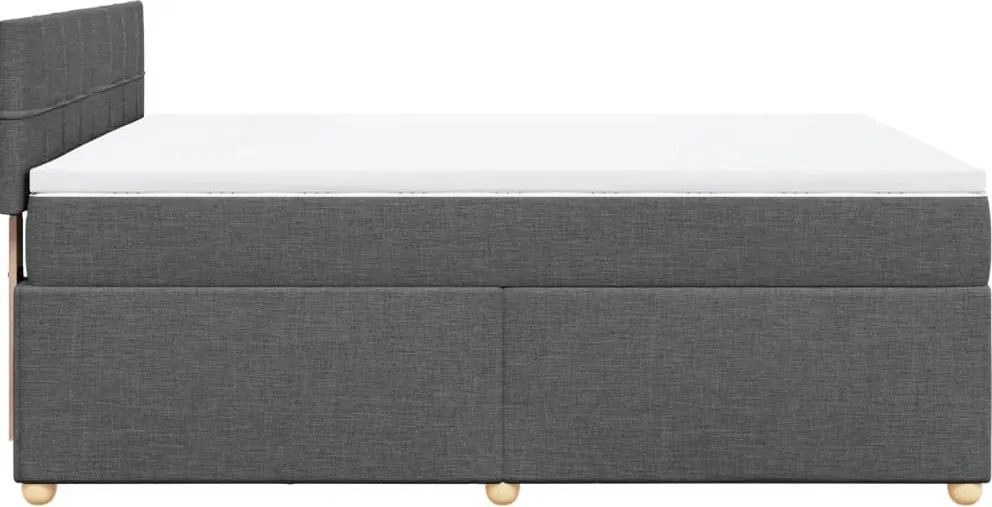 Box spring postel s matrací tmavě šedá 140x200 cm textil 3286704