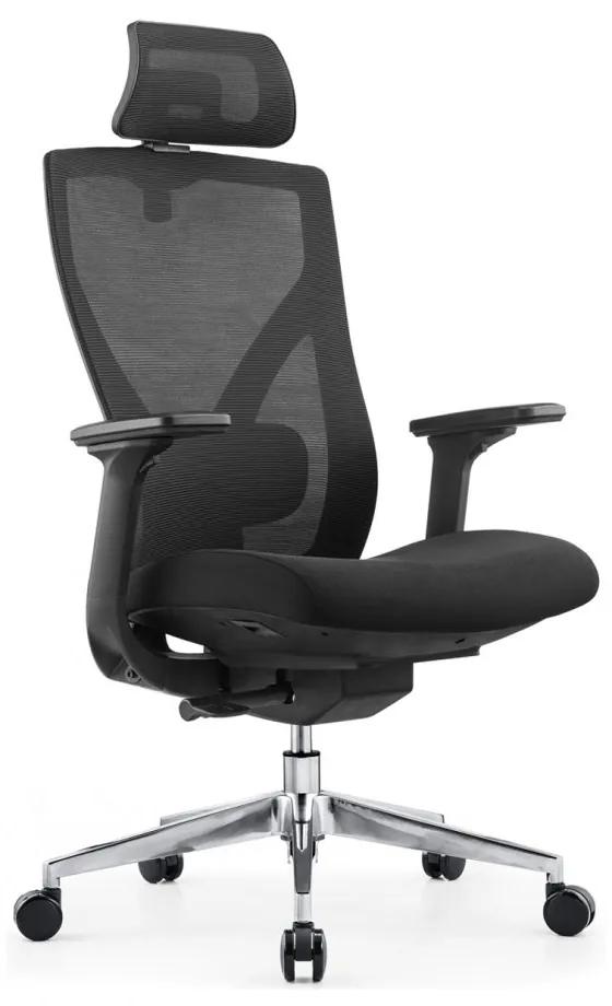 Kancelářská ergonomická židle ERGO PRO — černá, nosnost 150 kg