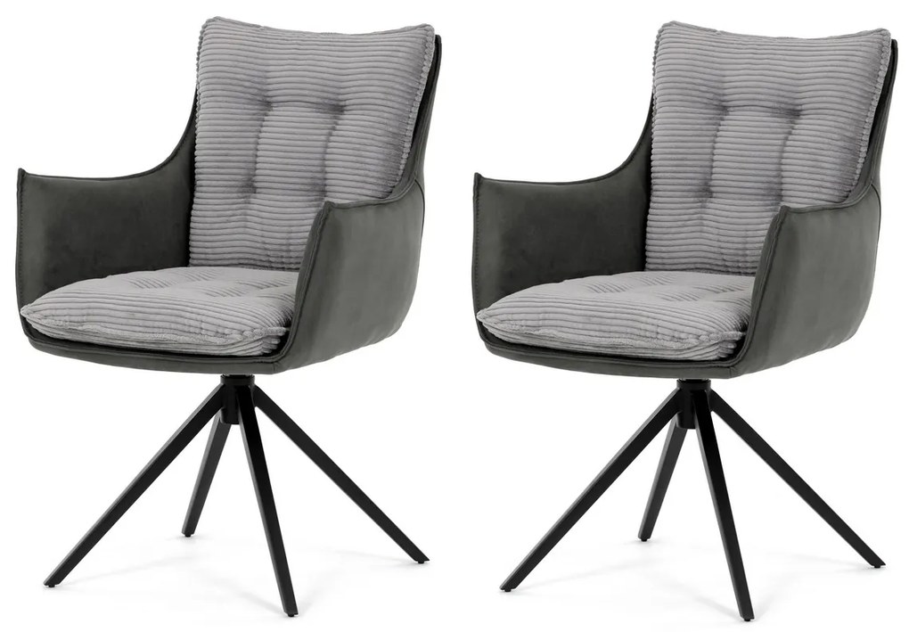 Sada jídelních židlí s vratným mechanismem DCH-D1345 GREY2, 2 ks