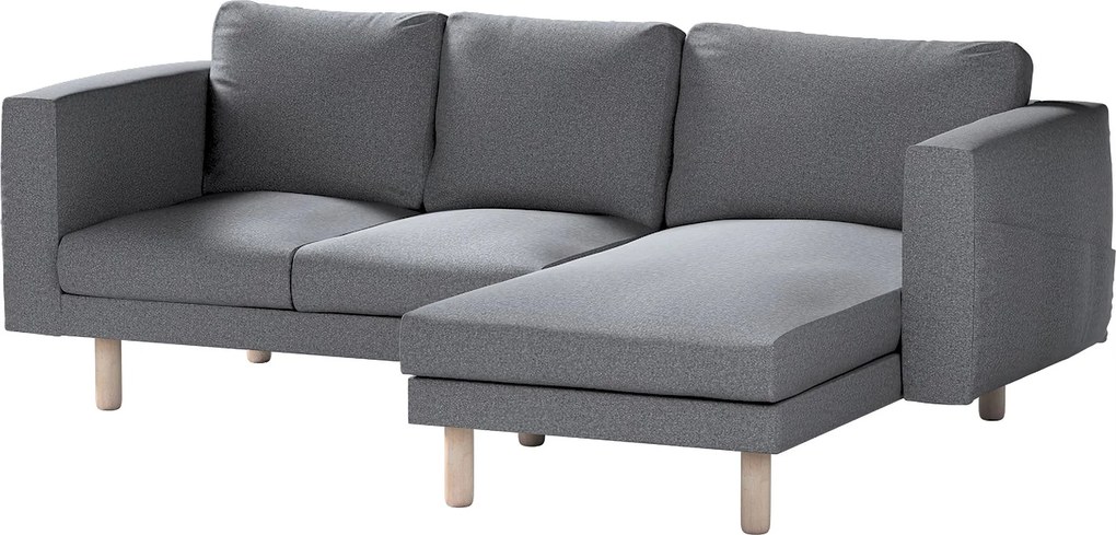 Potah na pohovku IKEA Norsborg 3-místná se šezlongem barva šedá látka pletený vzor