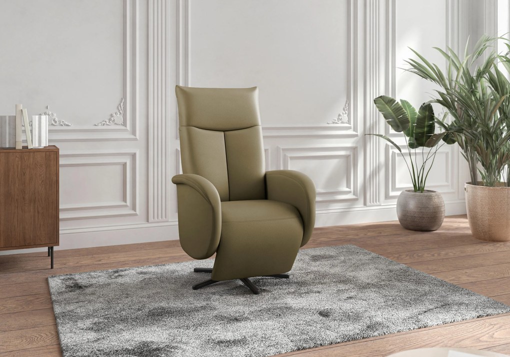XXXLutz RELAXAČNÍ KŘESLO, kůže, olivově zelená Sit & More - Online Only křesla & taburety - 00014401628F