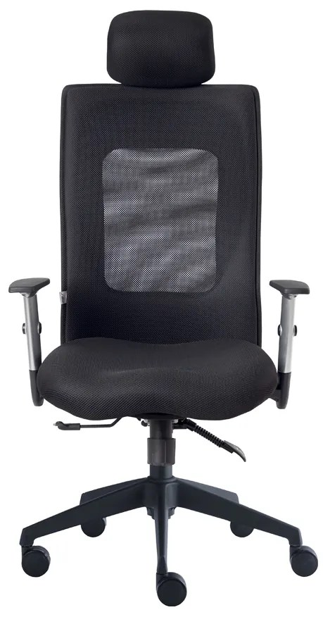 ALBA Ergonomická kancelářská židle MOLINA - černá síťovina / látka