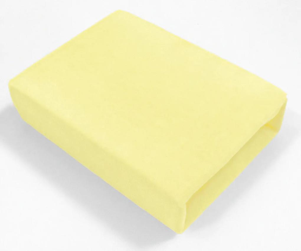 Polášek Froté prostěradlo na vysokou matraci (až 30cm), 140x200cm, na dvoulůžko, světle žluté