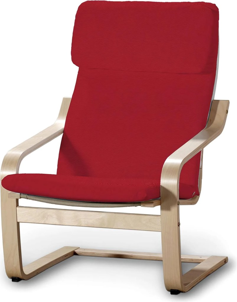 Sedák na křeslo IKEA Poäng barva červená látka pletený vzor