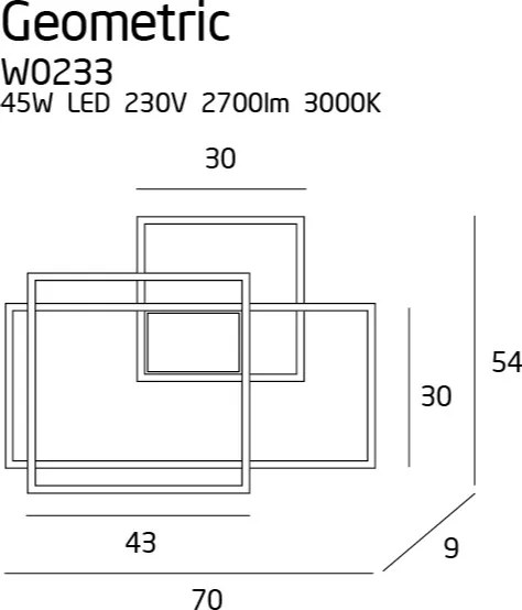 Moderní LED svítidlo MAXlight GEOMETRIC W0233