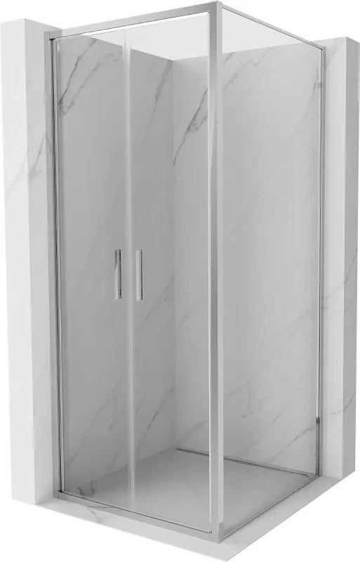 Mexen Exo, výklopná sprchová kabina, dveře 110 cm + boční stěna 110 cm, transparentní sklo, chrom, 814-110-110-01-00