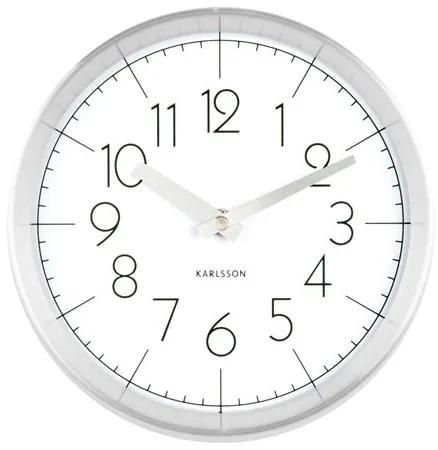 KARLSSON Nástěnné hodiny Convex bílé