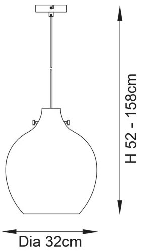 Endon 96442 - Lustr na lanku PANTHER 1xE27/10W/230V lesklý chrom/kouřová
