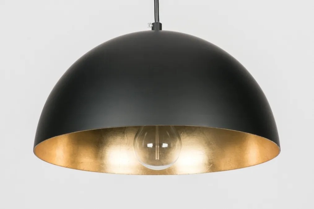 Závěsné designové svítidlo nad stůl Magna 30,5 Black and Gold
