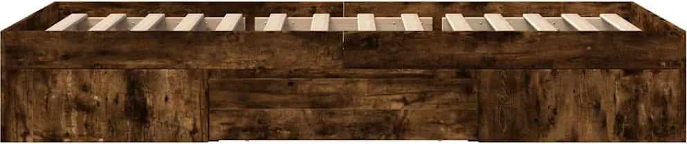 Rám postele bez matrace kouřový dub 90x190 cm kompozitní dřevo 3295524