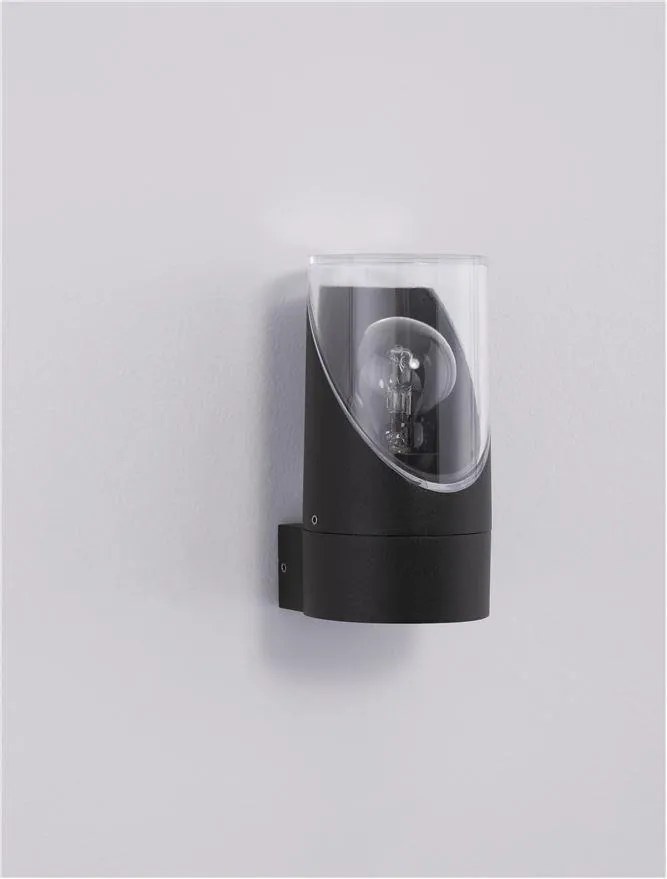 NV 9492720 Venkovní nástěnné svítidlo SELENA antracitový hliník a čirý akryl E27 1x12W 220-240V bez žárovky IP65 - NOVA LUCE