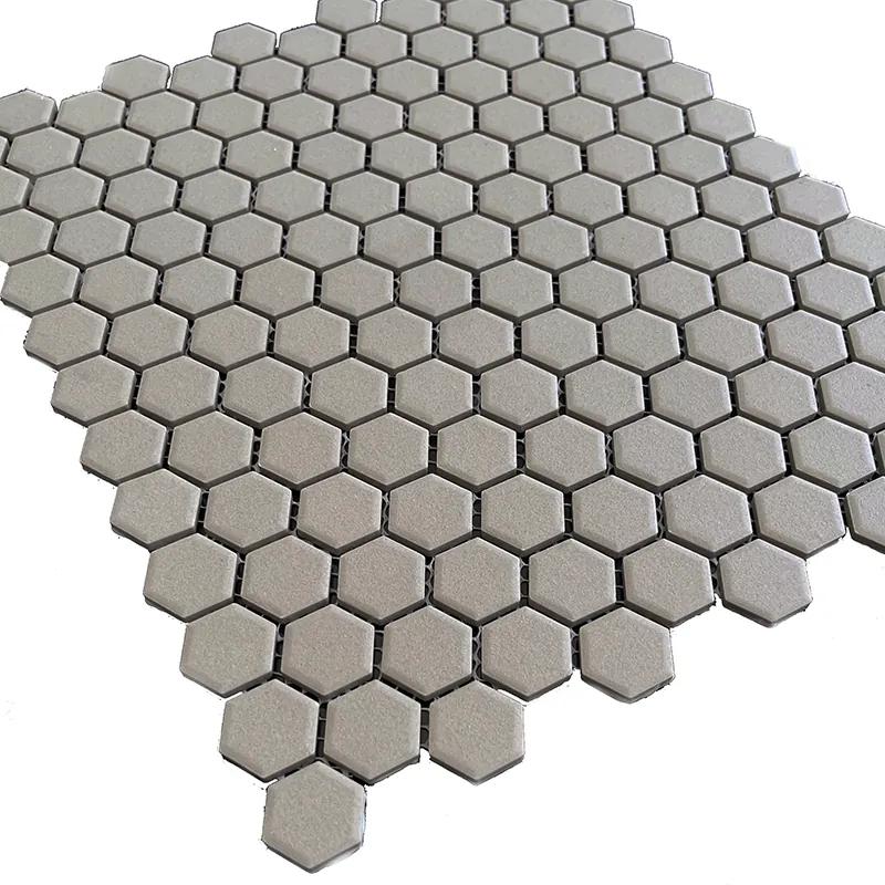 FIN Keramická mozaika šedá Mozaika HEX 2 Grey 2,3x2,6 (26x30) cm - LOH2029
