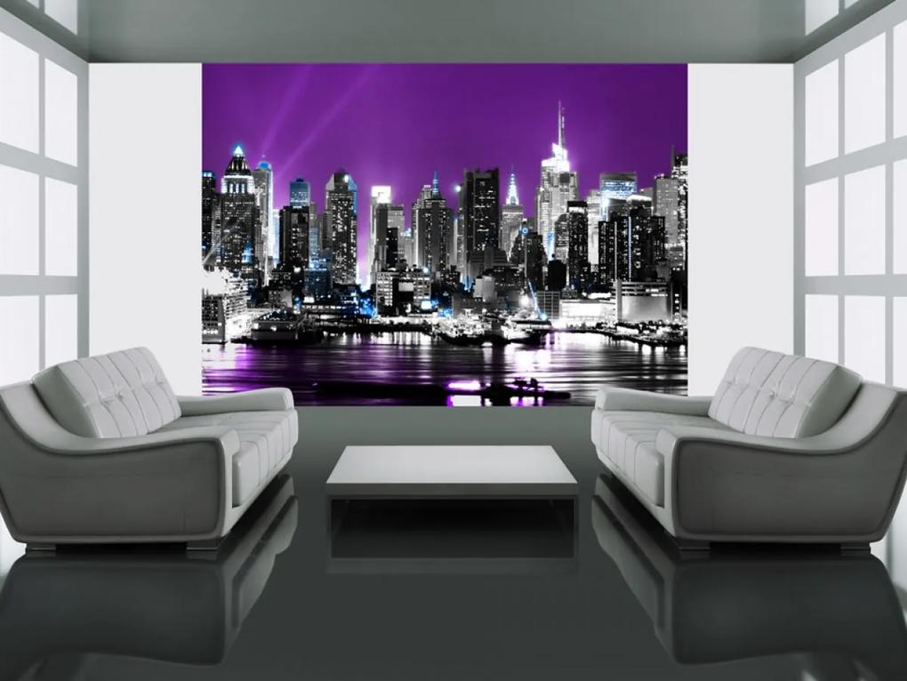 Fototapeta - fialový  New York (150x116 cm) - Murando DeLuxe