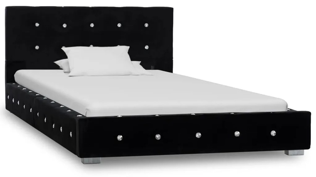 280382 vidaXL Rám postele černý samet 90 x 200 cm