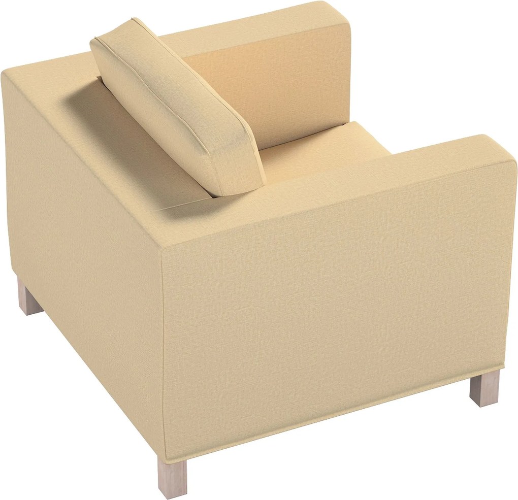 Potah na křesko IKEA Karlanda, krátký barva béžová látka lesklé, pletený vzor