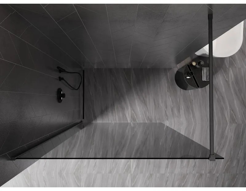 Mexen, Mexen Kioto-X sprchová stěna 60 x 200 cm, grafit 10 mm, pistolově šedá kartáčovaná - 800-060-101-66-40-X