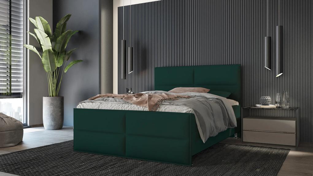 SFAB Kontinentální čalouněná postel PIZA (140x200 cm) Barva látky: Béžová (Element 06)