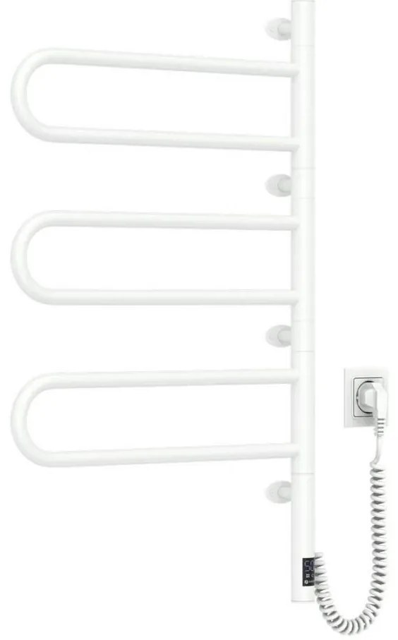 Navin Elektrický otočný sušák na ručníky s term. FOUETTE 185W/230V 81,8 cm IP44 bílá 12-112033-4880