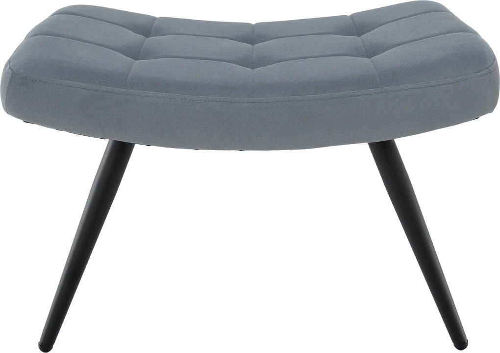 Křeslo s podnoží, šedá Velvet látka/černá, HABEN