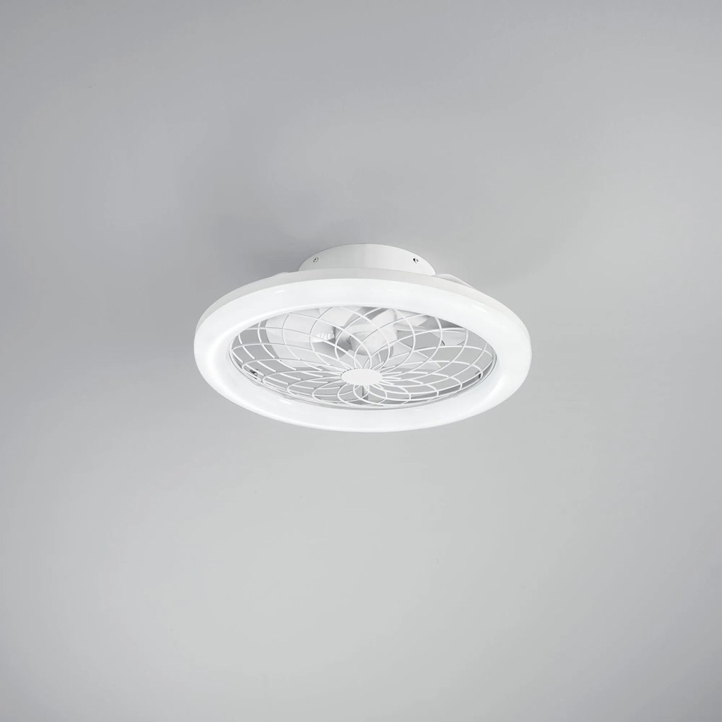 FAN LED-ETESIA-W-FAN Stropní svítidlo ETESIA s ventilátorem bílá, hliník/akrylát, 30 W, 3300 lm, CCT, 17 x 49 x 49 cm - FANEUROPE