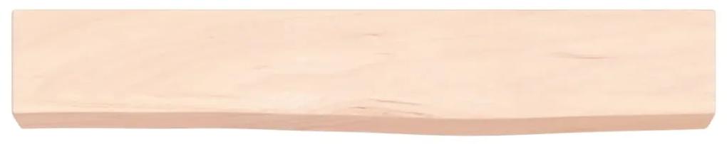 Nástěnná police 60 x 10 x 6 cm neošetřené masivní dubové dřevo - Default Title