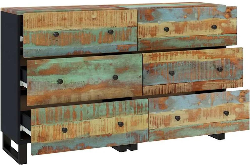 Příborníky 2 ks 60 x 33 x 75 cm masivní recyklované dřevo 3143637