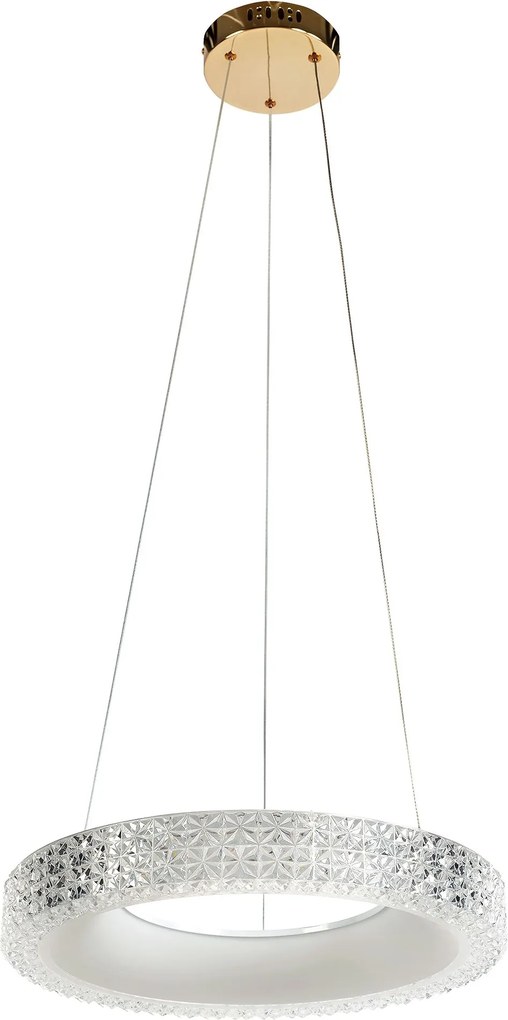 Toolight Toolight, LED závěsné osvětlení 40cm, 24W, 4000K, MS001-CP, růžové zlato, OSW-09610