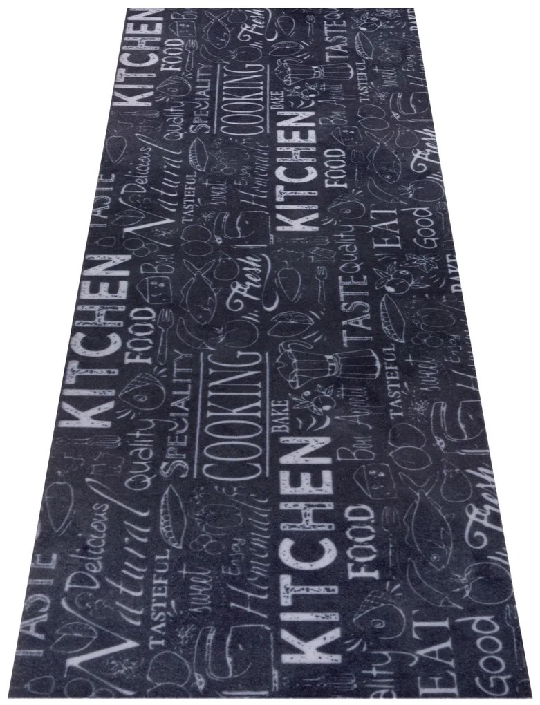 Hanse Home, Běhoun Cook & Clean 105731 Black White, 50x150, černá, černobílá, kuchyně