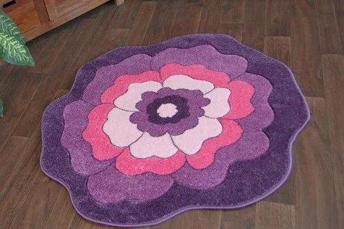 MAXMAX Dětský koberec KVÍTEK fialový | BIANO