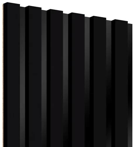 Akustické panely š. 120 cm na černé desce HDF - Černá na černé desce