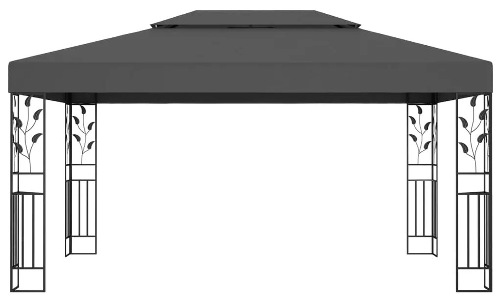 Altán s dvojitou střechou 3 x 4 m antracitový - Default Title