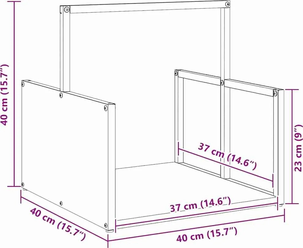 vidaXL Stojan na palivové dřevo Ocel válcovaná za studena [864274] Barva: Olivově zelená