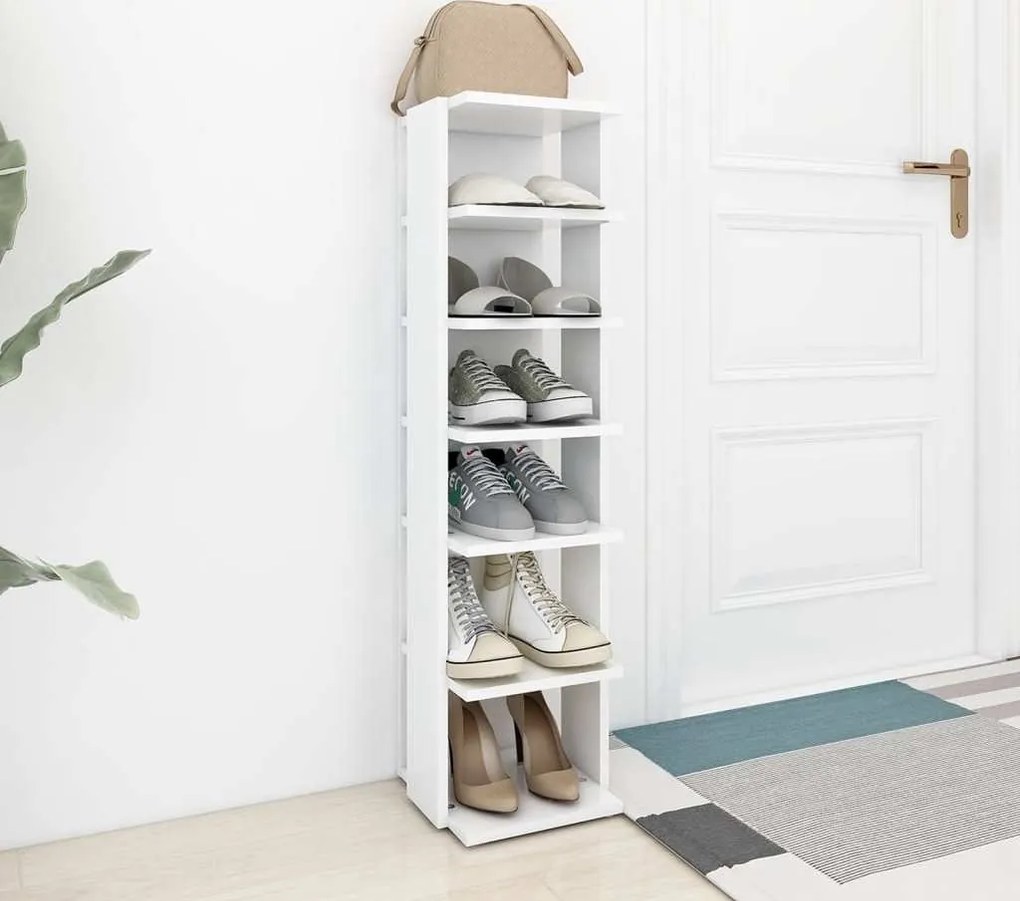 vidaXL Botník 27,5x27x102 cm kompozitní dřevo [808487] Barva: Staré dřevo