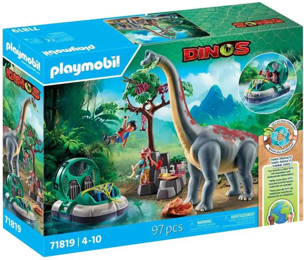 Playmobil 71819 brachiosaurus a vznášedlo