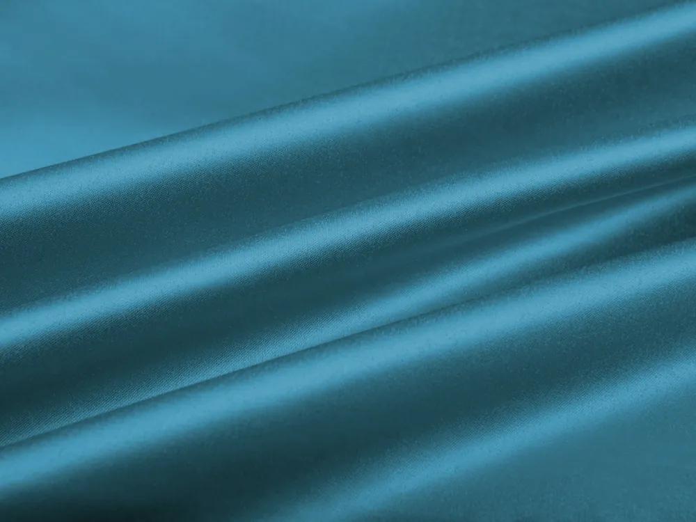 Biante Saténový běhoun na stůl polyesterový Satén LUX-033 Petrolejově modrý 20x140 cm