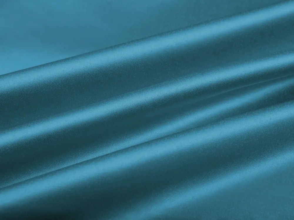 Biante Saténový běhoun na stůl polyesterový Satén LUX-033 Petrolejově modrý 35x140 cm